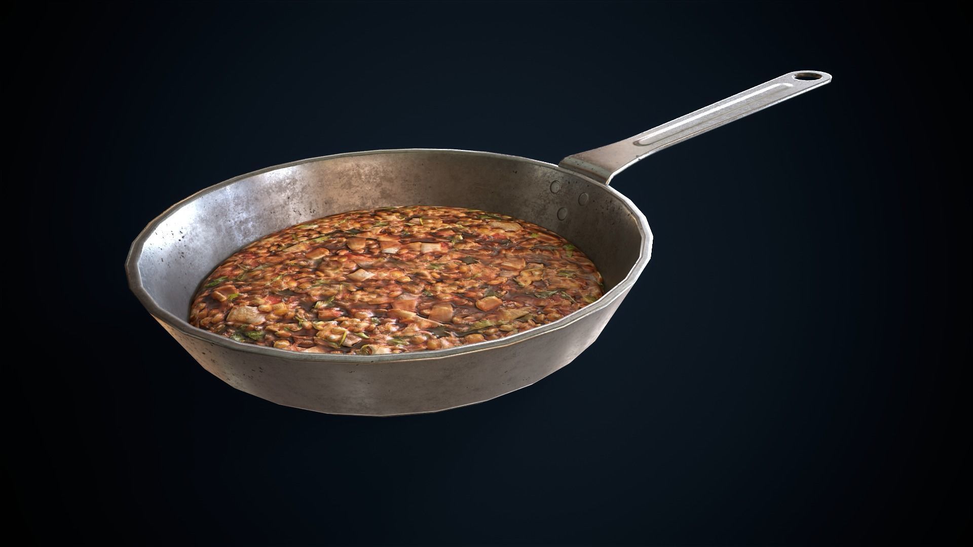 3D model Aluminum frying pan VR / AR / low-poly | CGTrader