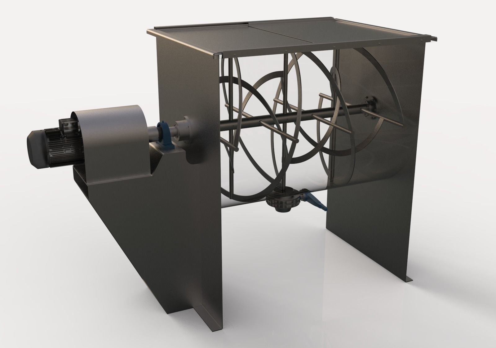 Powder Horizontal Mixer 3D model 3D printable | CGTrader