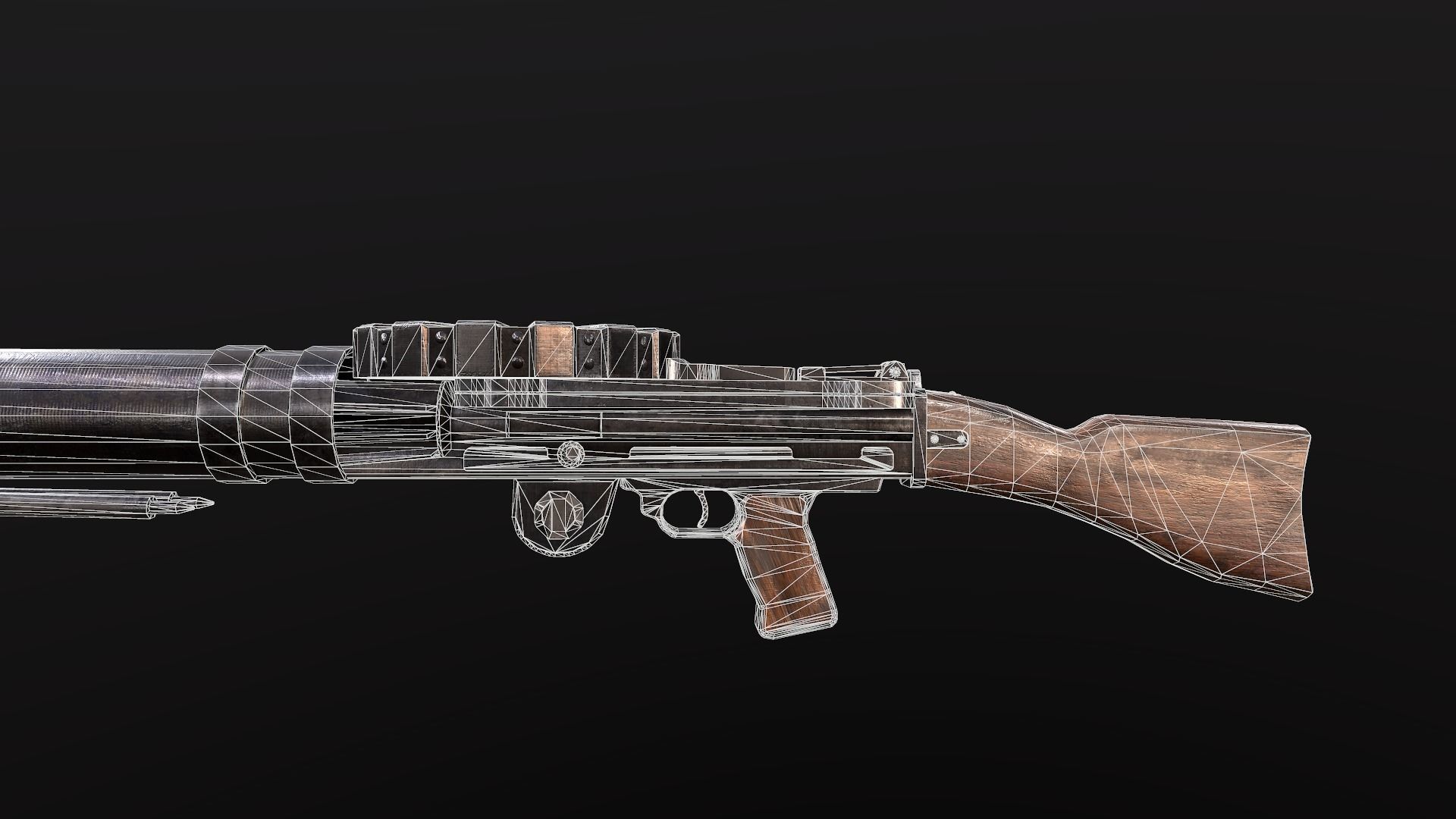 3D model Lewis Machine Gun WW2 PBR VR / AR / low-poly | CGTrader