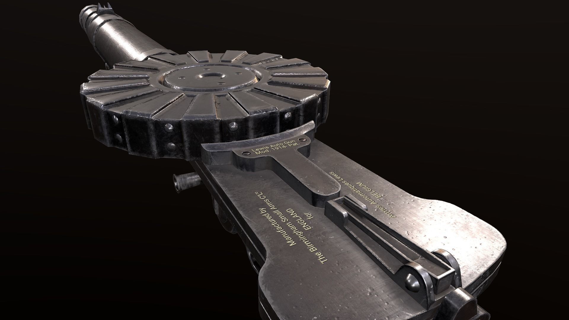 3D model Lewis Machine Gun WW2 PBR VR / AR / low-poly | CGTrader