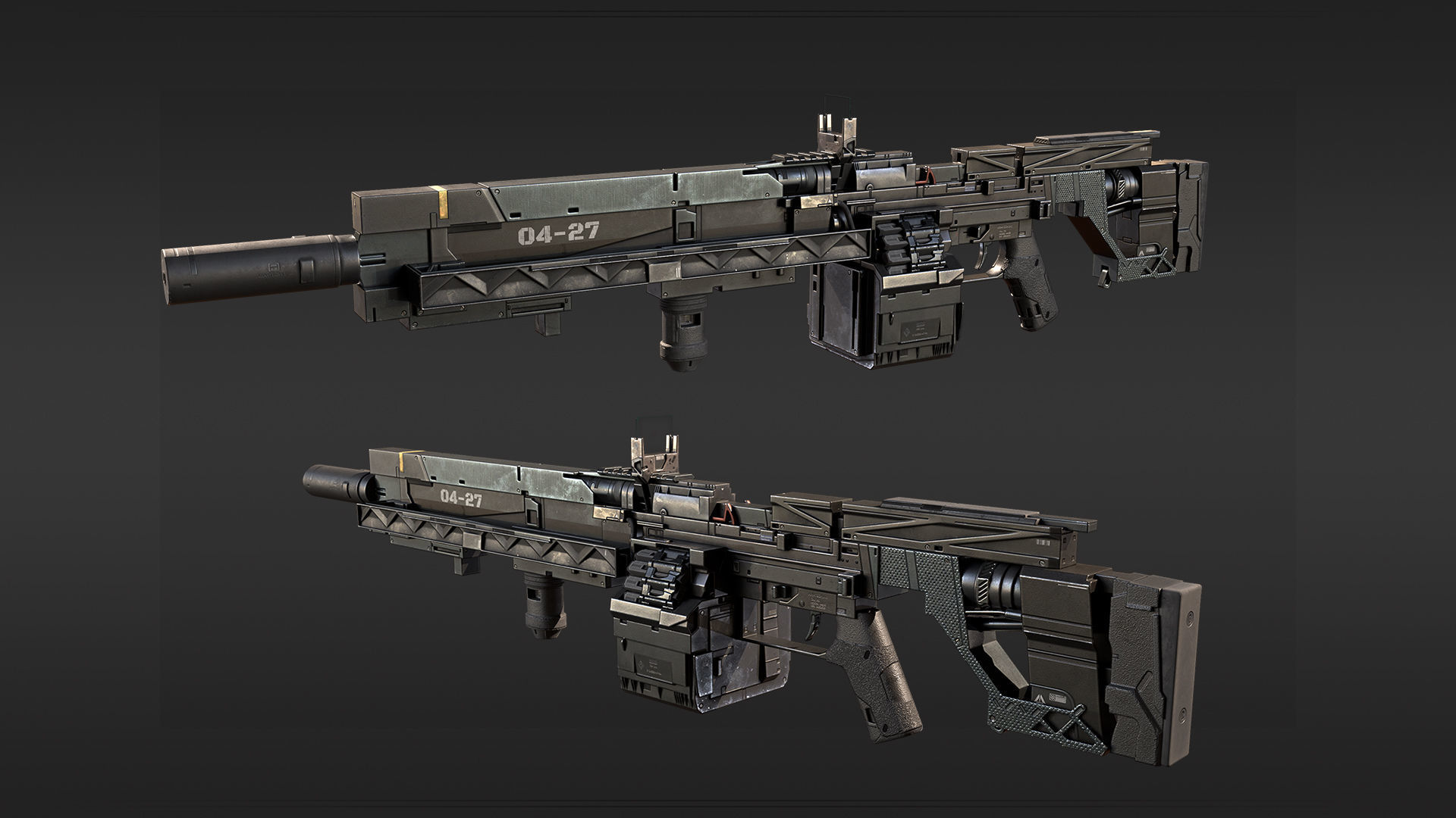 3D model Modular Sci-fi gun VR / AR / low-poly | CGTrader