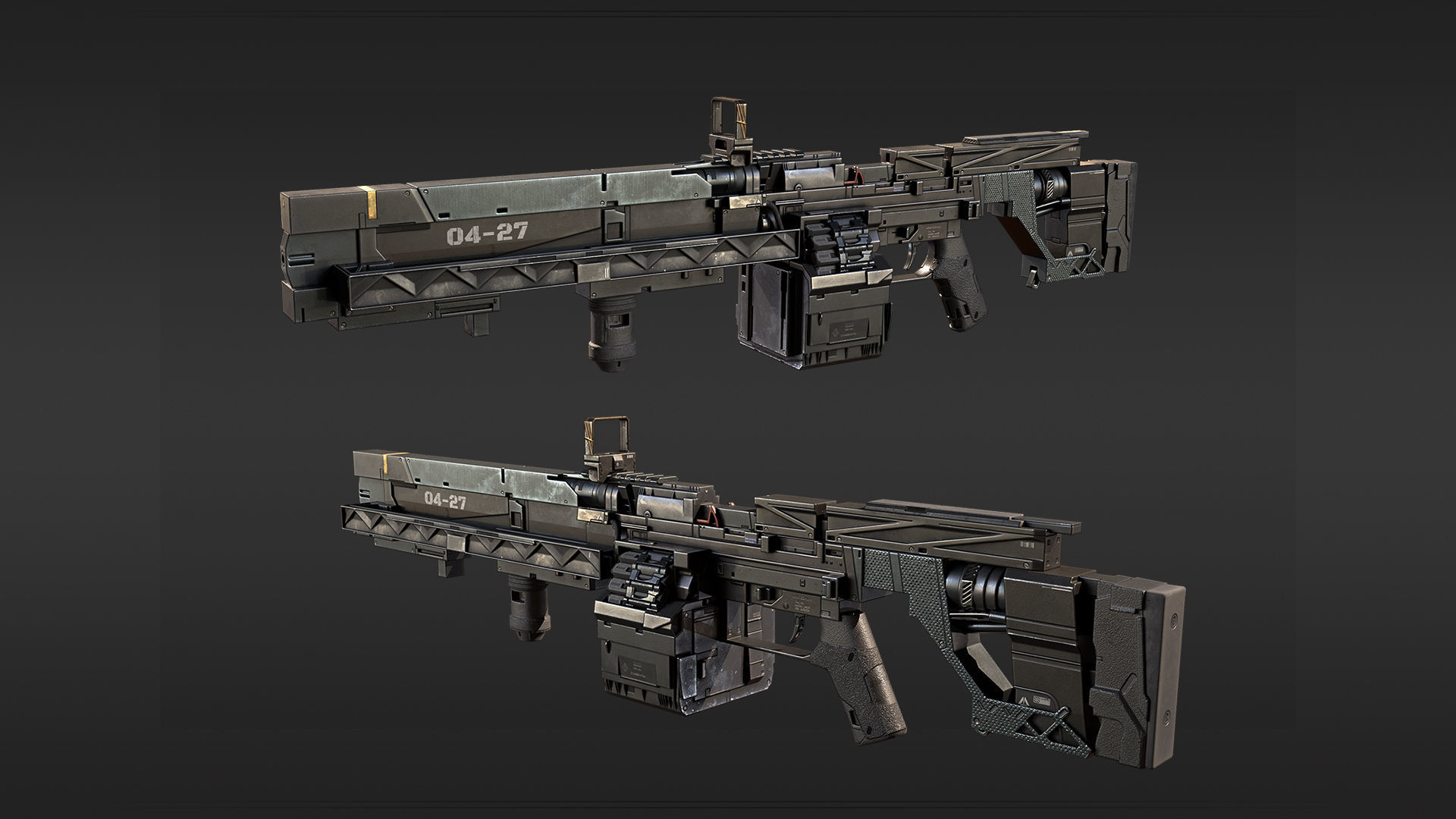 3D model Modular Sci-fi gun VR / AR / low-poly | CGTrader