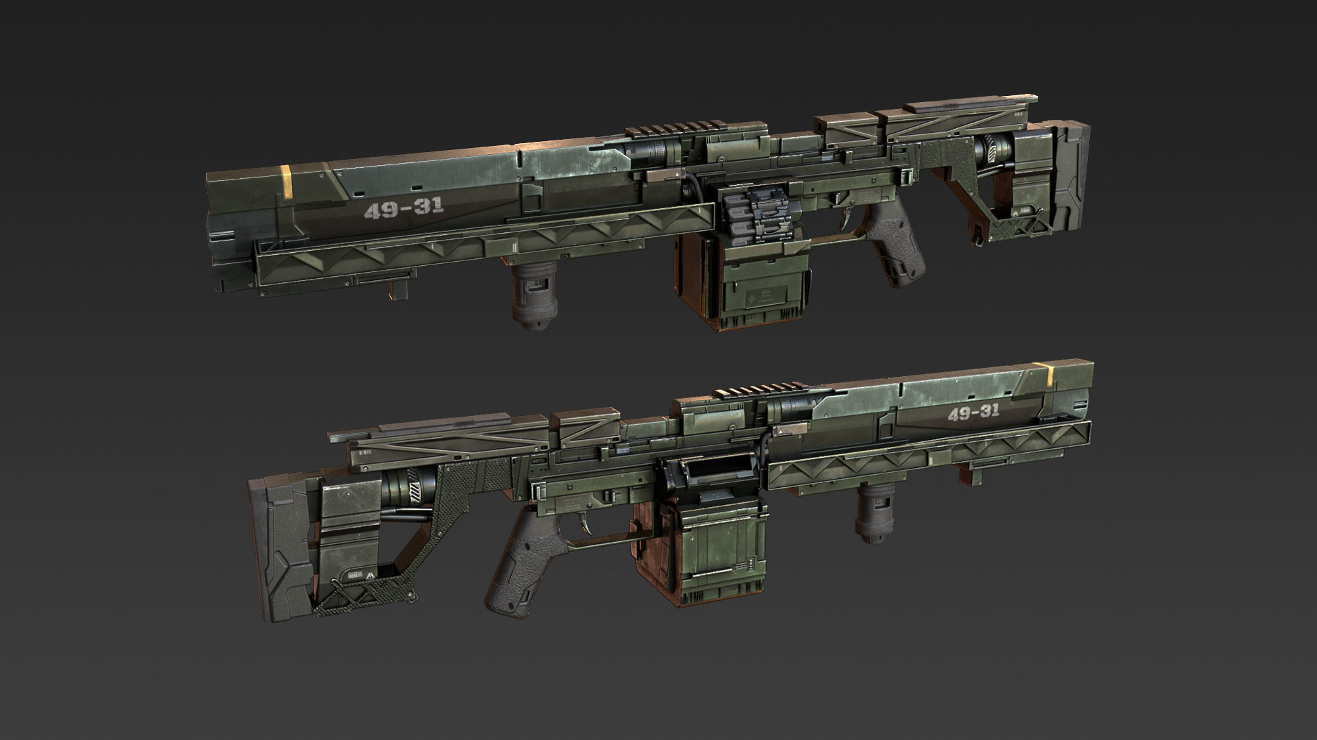3D model Modular Sci-fi gun VR / AR / low-poly | CGTrader