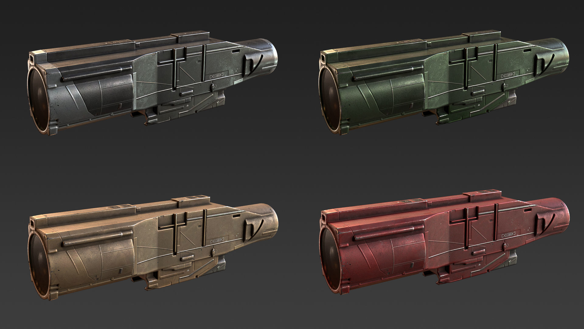 3D model Modular Sci-fi gun VR / AR / low-poly | CGTrader