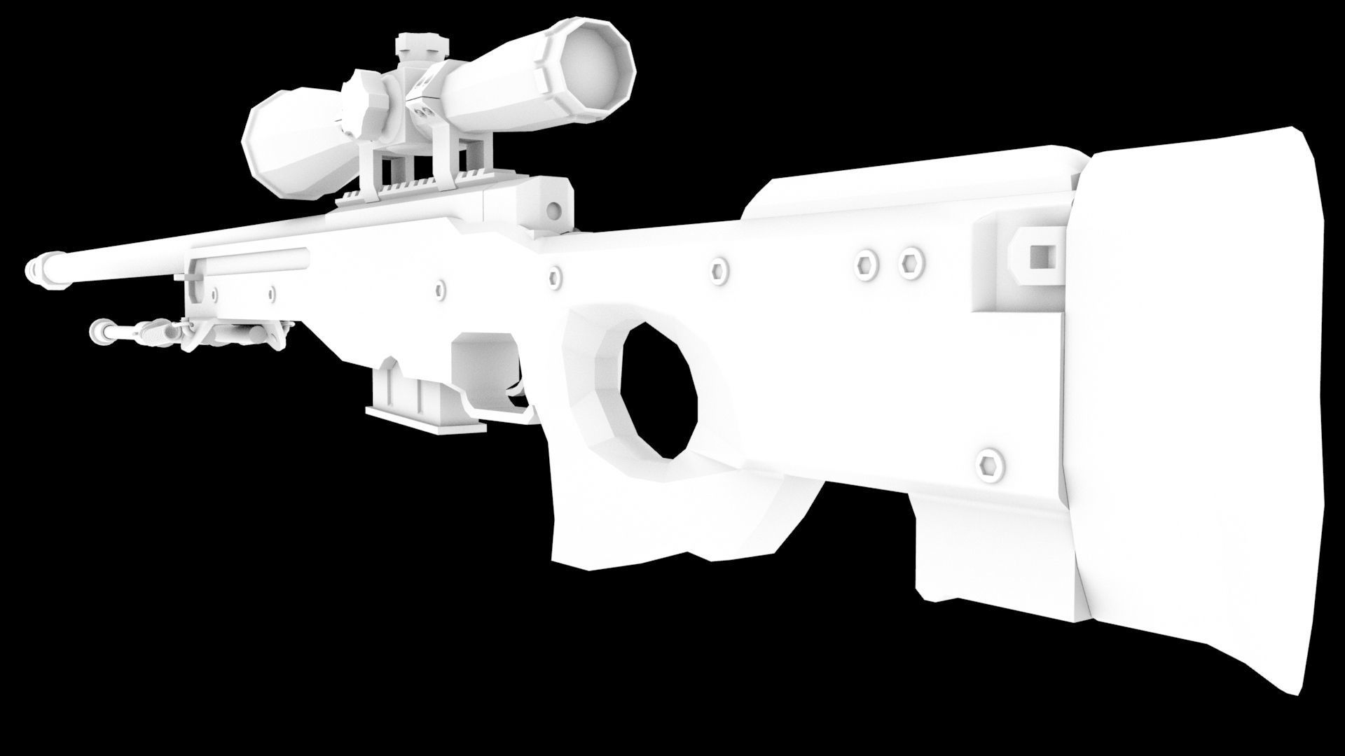 3D model CSGO AWP sniper rifle VR / AR / low-poly | CGTrader