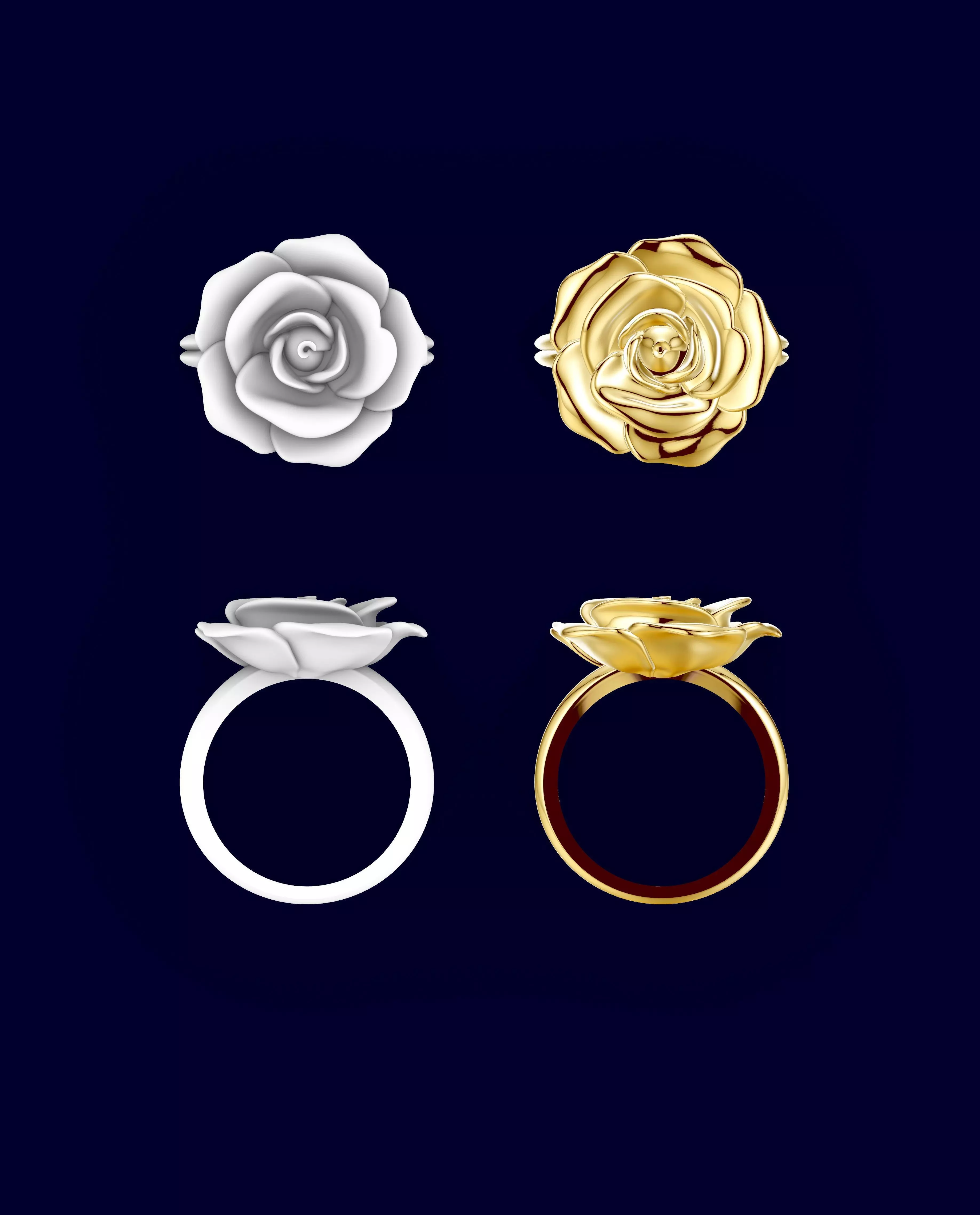 ROSE RING free 3D model 3D printable | CGTrader
