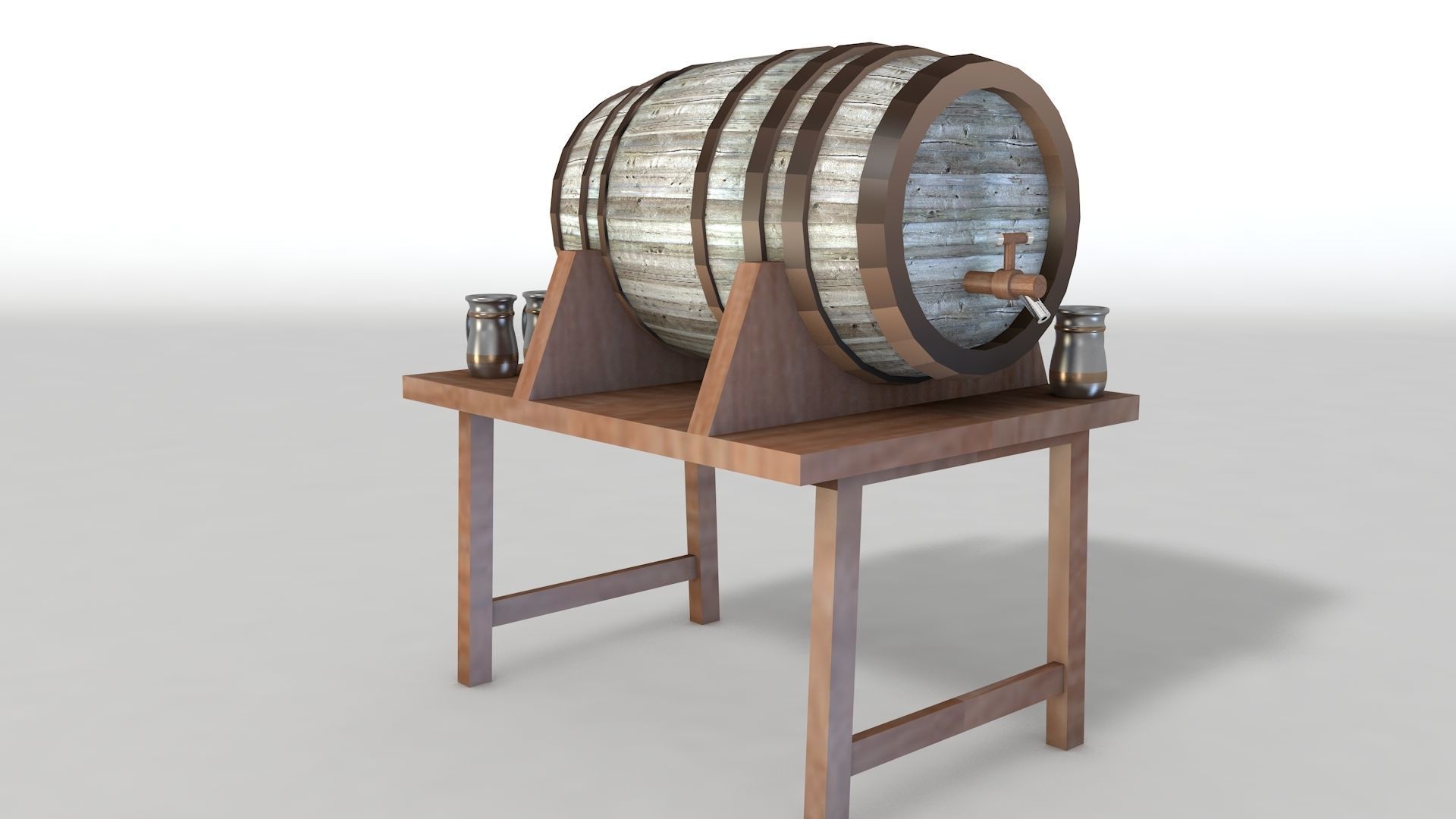 3D model Medieval Beer Barrel VR / AR / low-poly | CGTrader