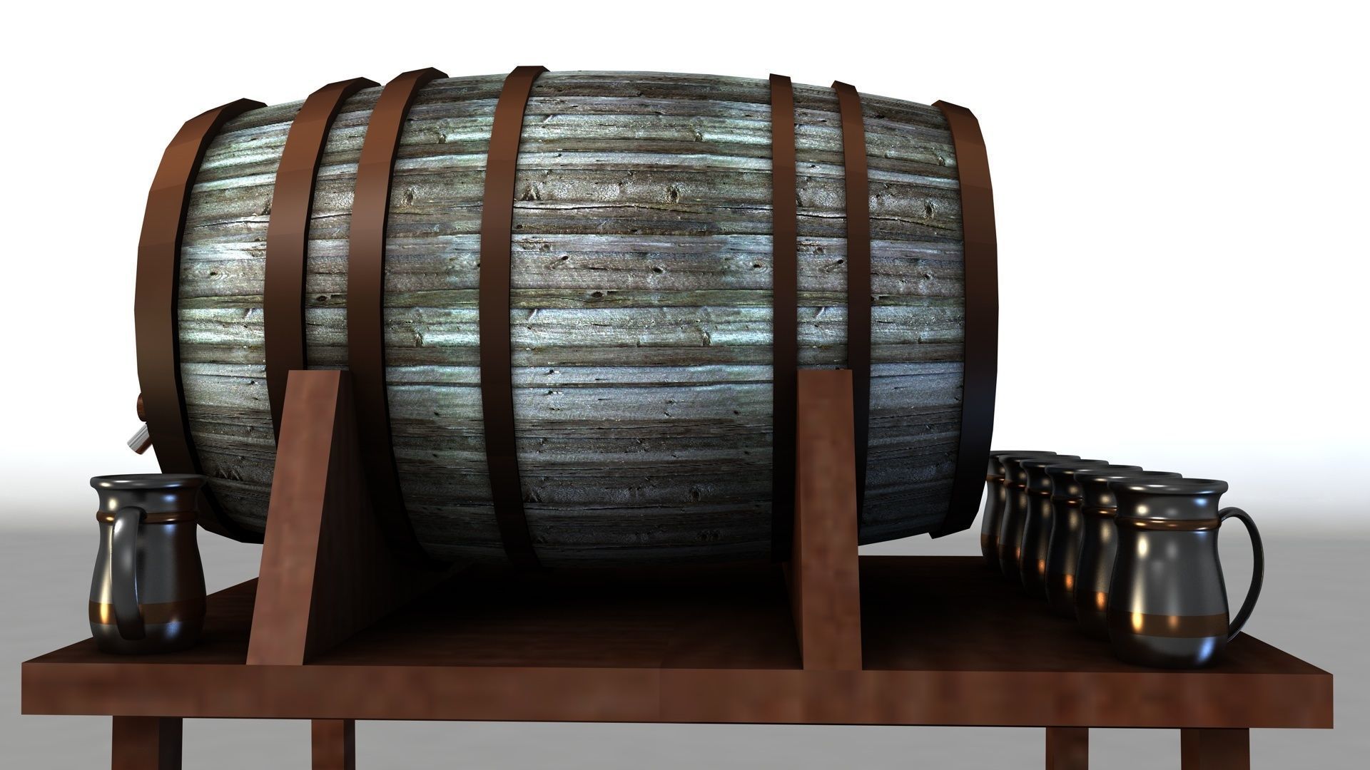 3D model Medieval Beer Barrel VR / AR / low-poly | CGTrader