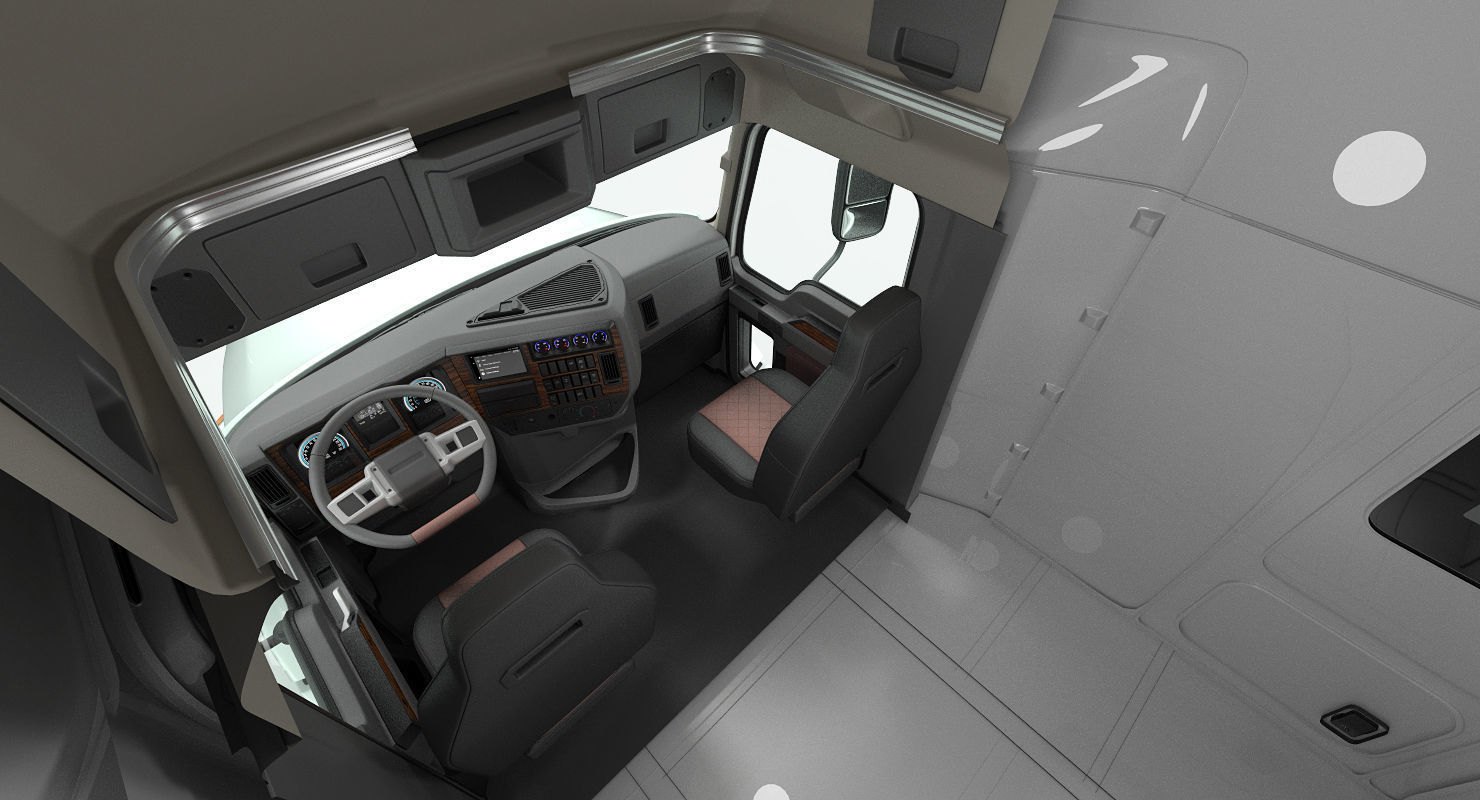 Semi Truck Generic Simple Interior 3D model | CGTrader