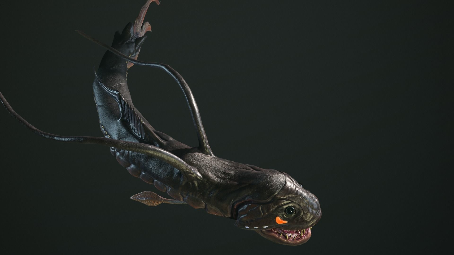 3D model Fish Monster - Dragon Fish VR / AR / low-poly | CGTrader