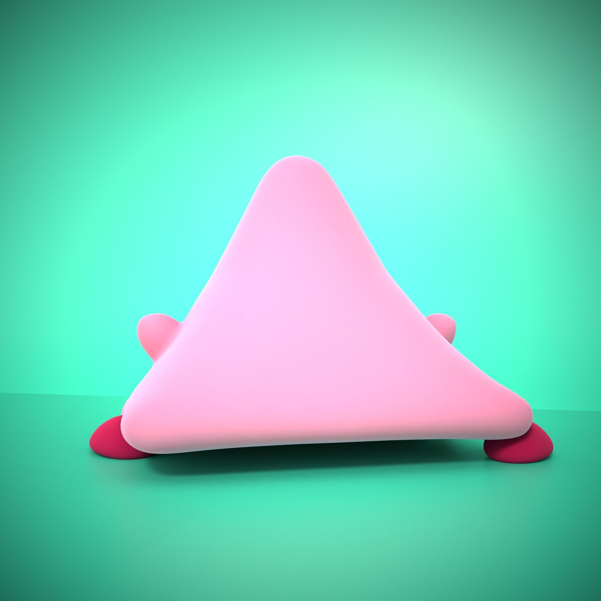 Kirby fanart - cone mouth - Kirby and the Forgotten Land 3D model 3D ...