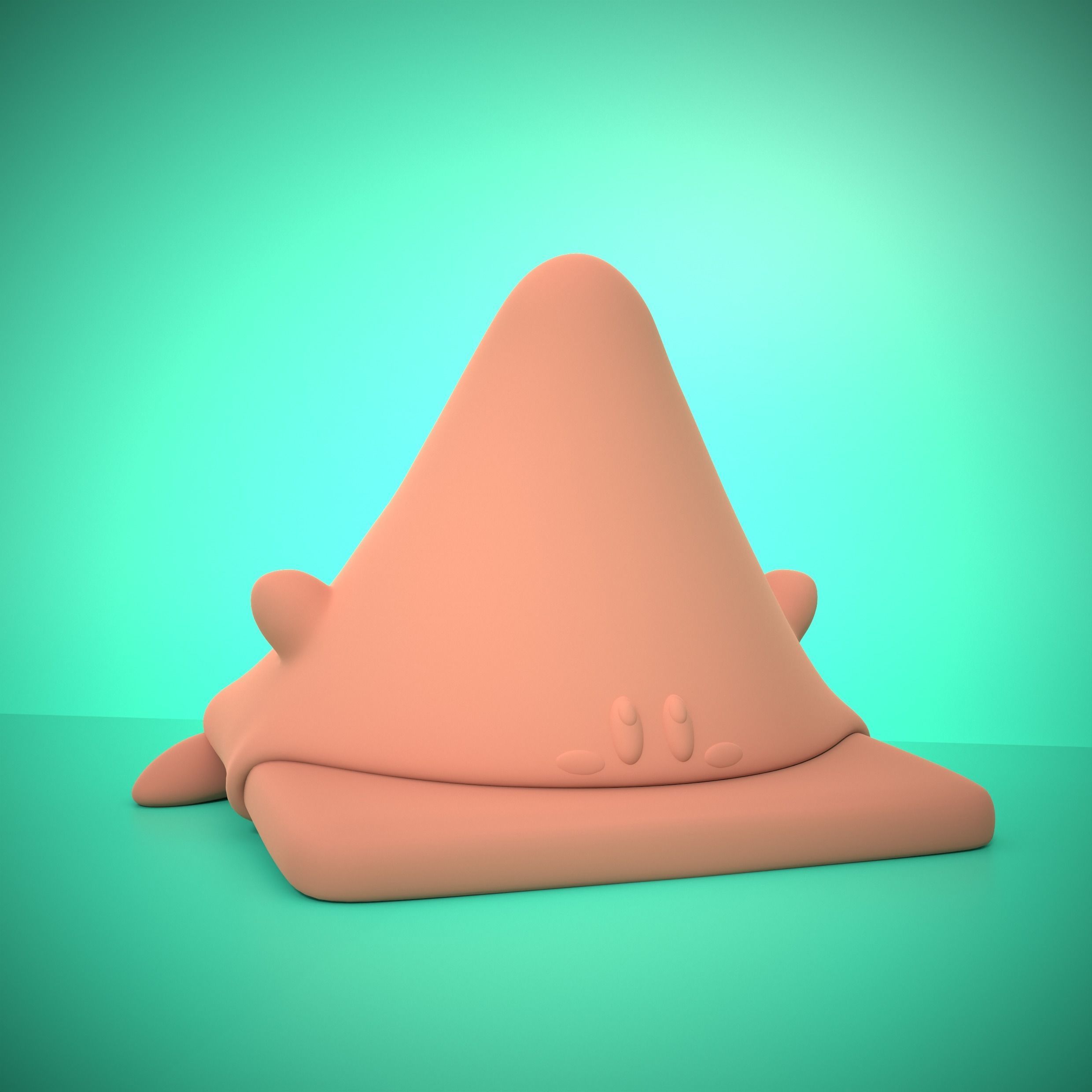 Kirby fanart - cone mouth - Kirby and the Forgotten Land 3D model 3D ...