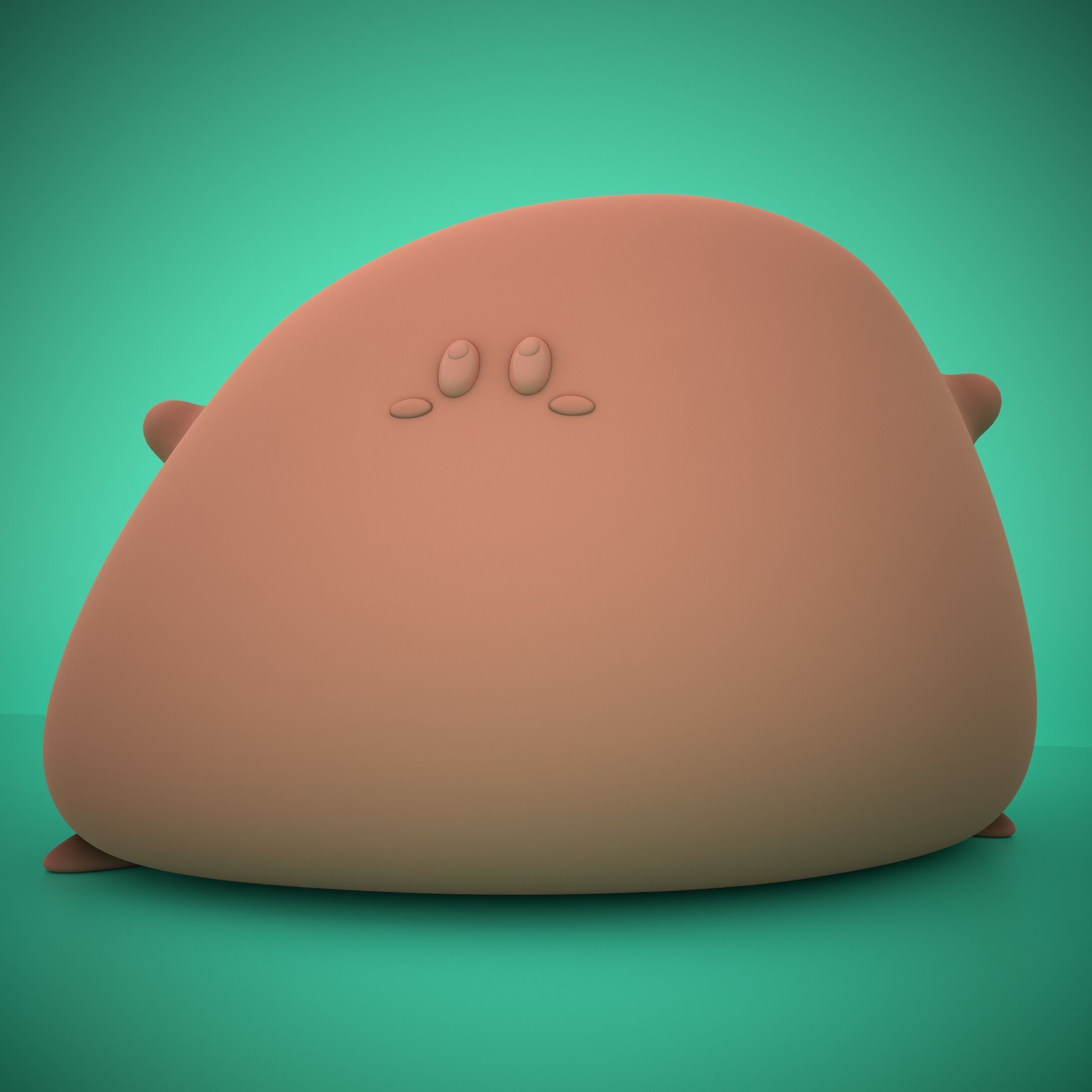 Kirby fanart -water-balloon mouth -Kirby and the Forgotten Land 3D ...