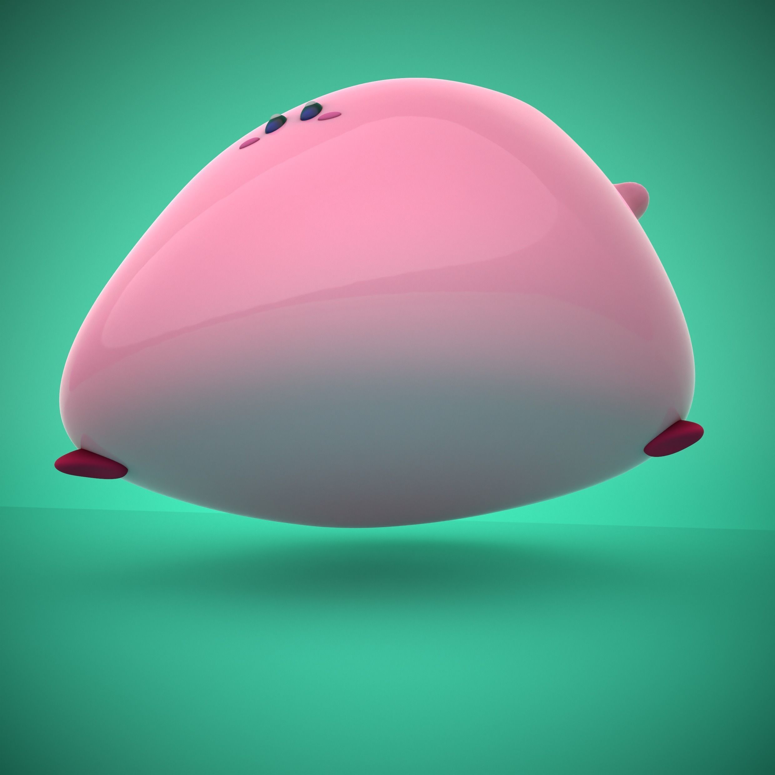 Kirby fanart -water-balloon mouth -Kirby and the Forgotten Land 3D ...
