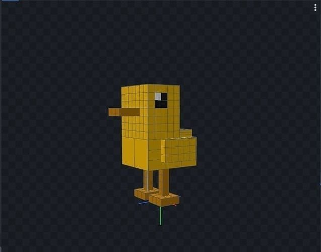 Chick bird in minecraft 3D model | CGTrader