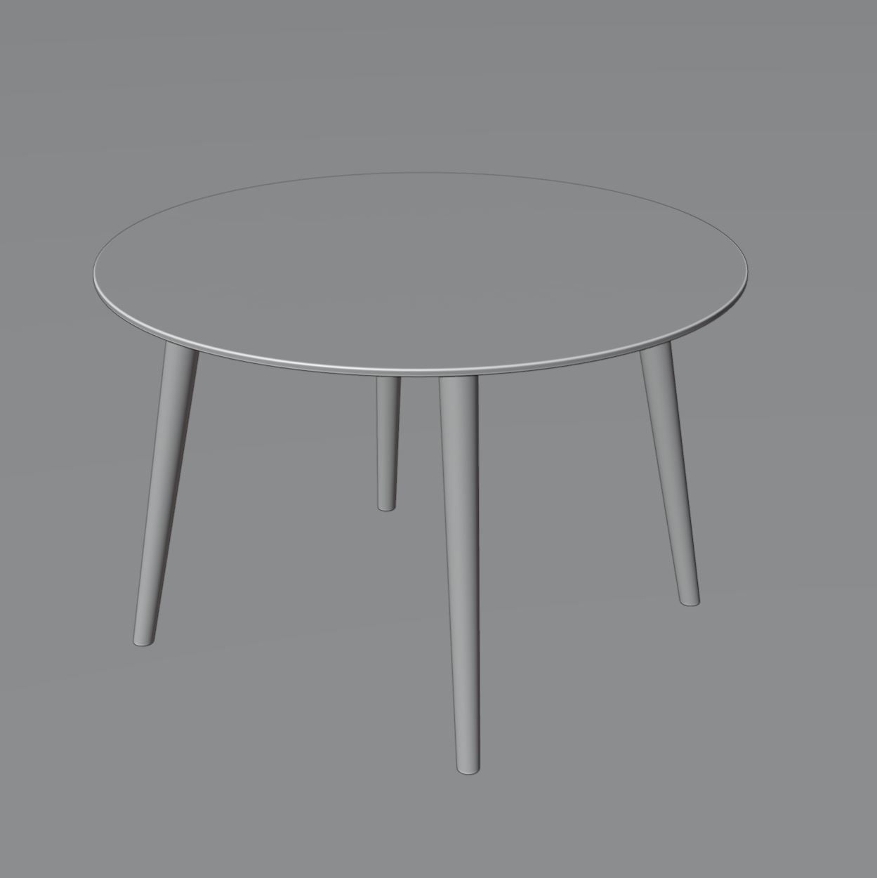 Simple round table free 3D model | CGTrader
