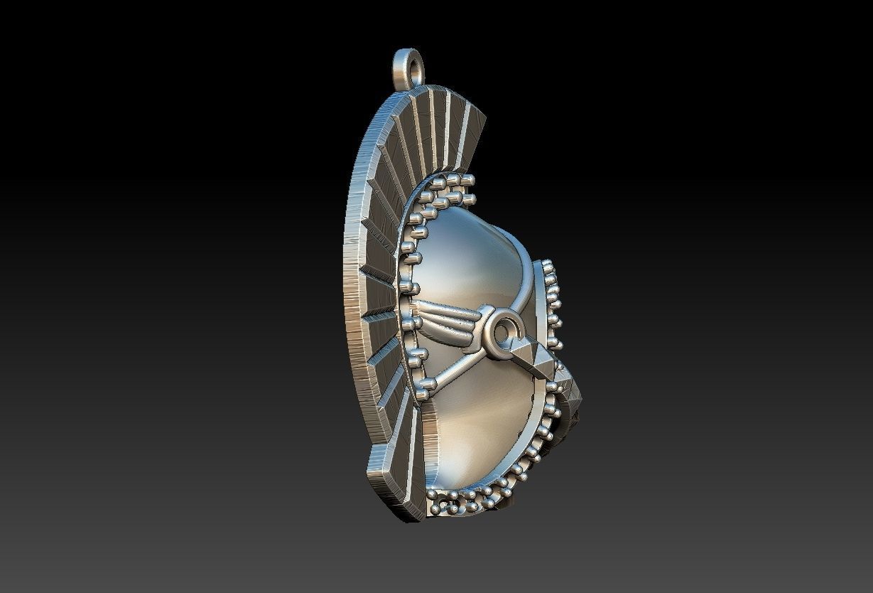 Roman Face Pendant Romano 3D model 3D printable | CGTrader