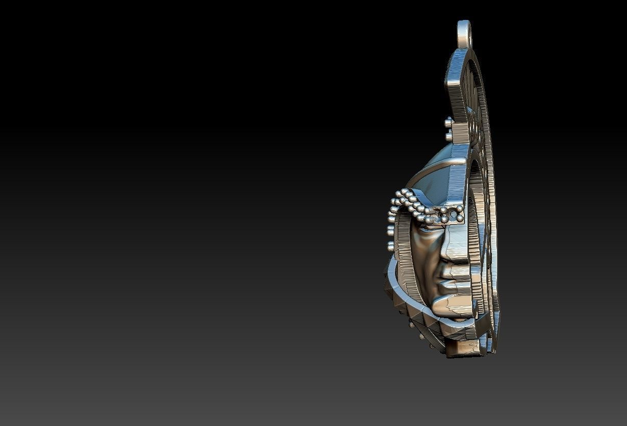 Roman Face Pendant Romano 3D model 3D printable | CGTrader