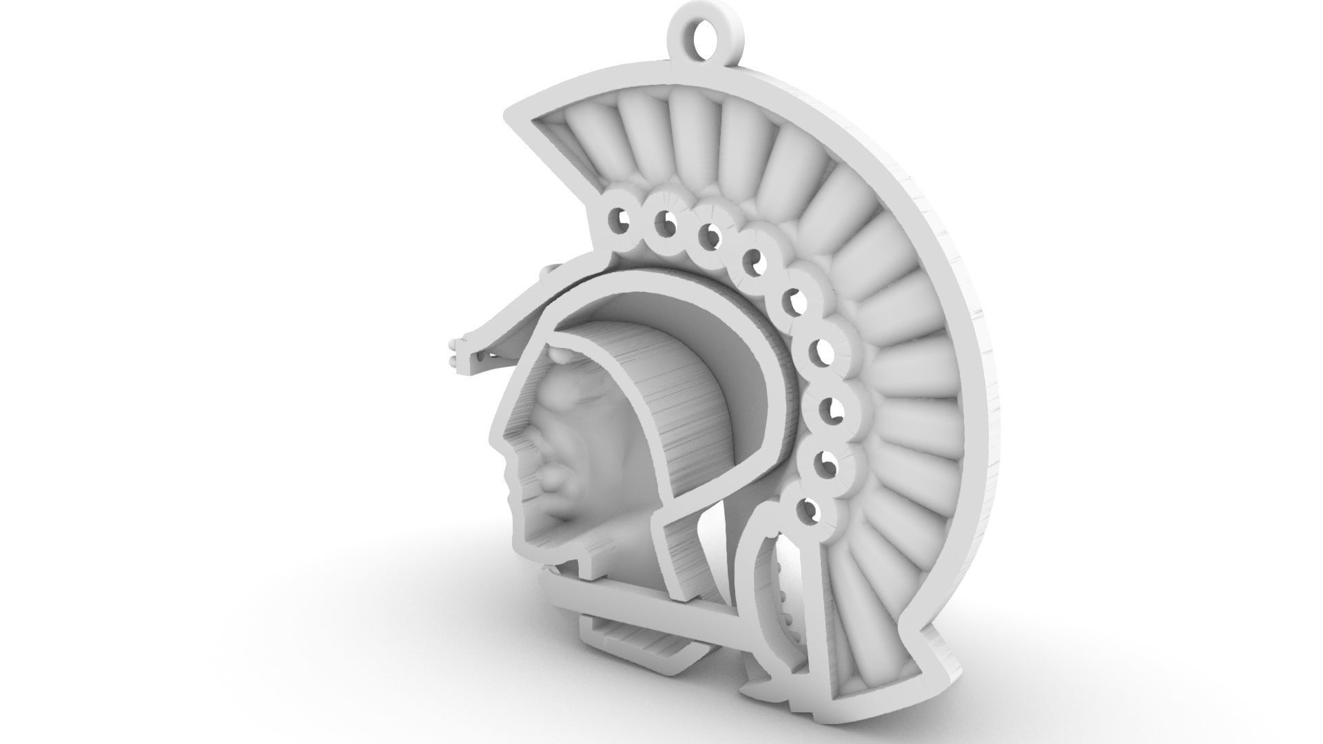 Roman Face Pendant Romano 3D model 3D printable | CGTrader
