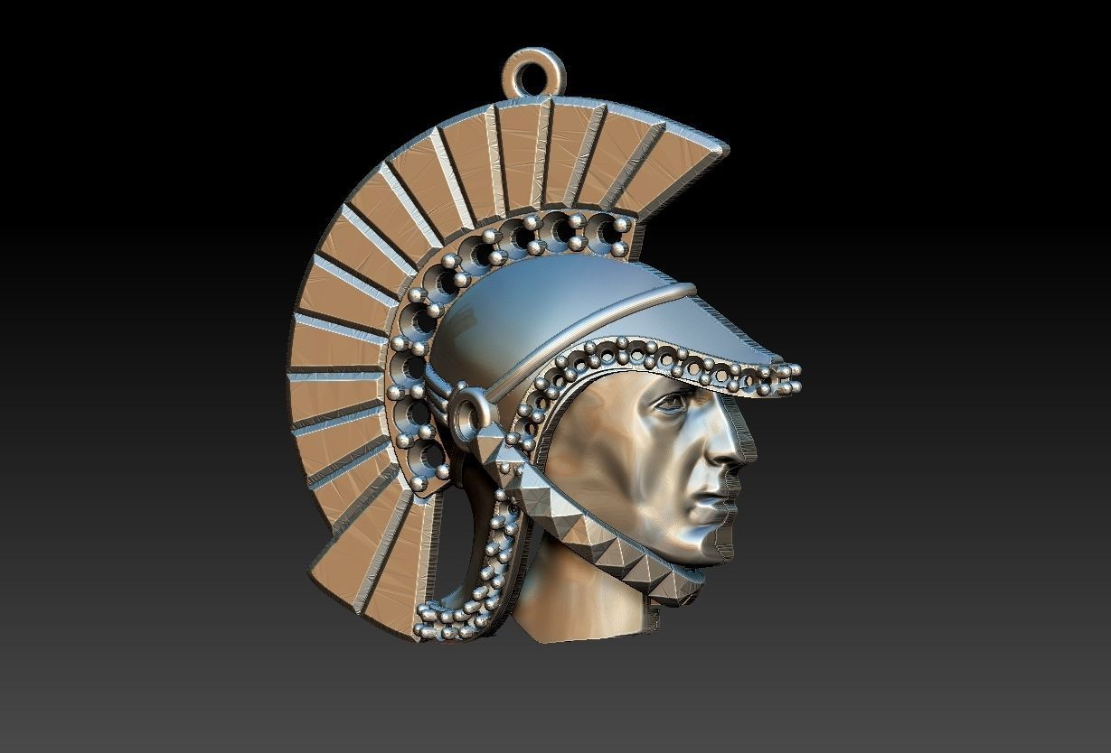 Roman Face Pendant Romano 3D model 3D printable | CGTrader