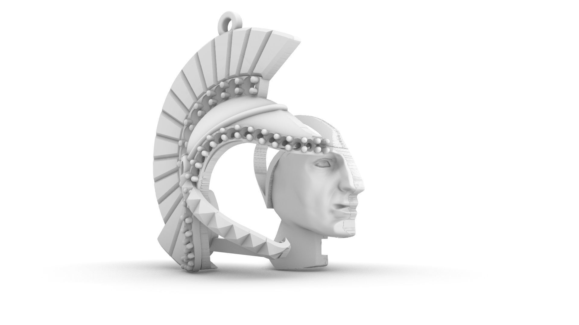 Roman Face Pendant Romano 3D model 3D printable | CGTrader