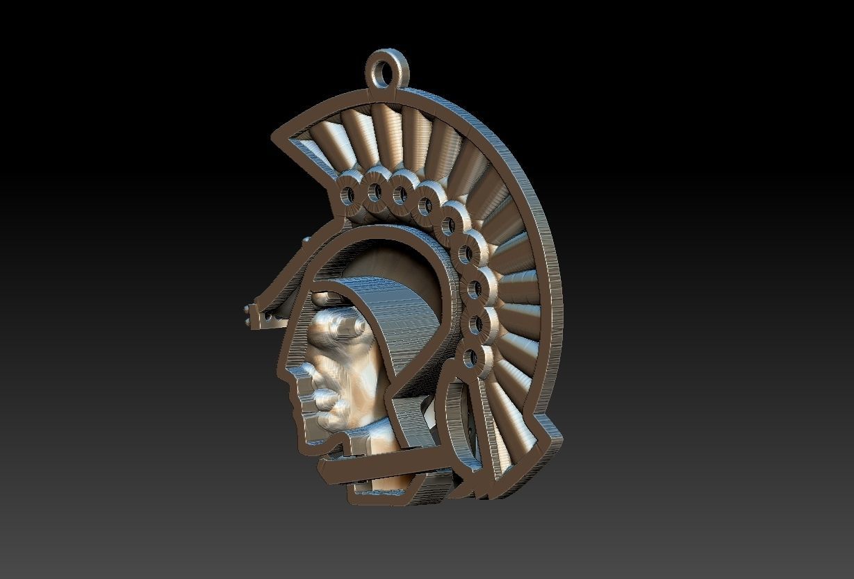 Roman Face Pendant Romano 3D model 3D printable | CGTrader