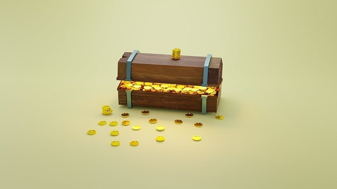 chest of gold 3D model | CGTrader