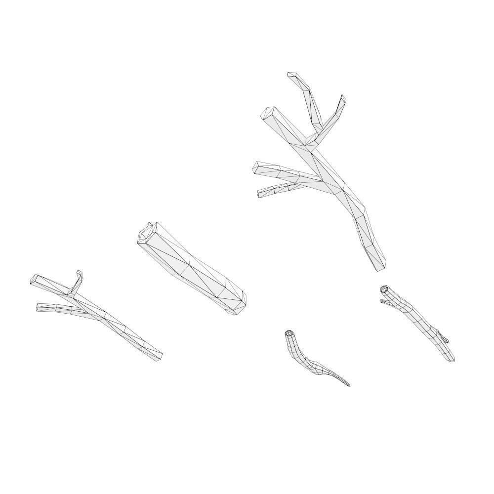 Tree branches toon 3d model free VR / AR / low-poly 3D model | CGTrader