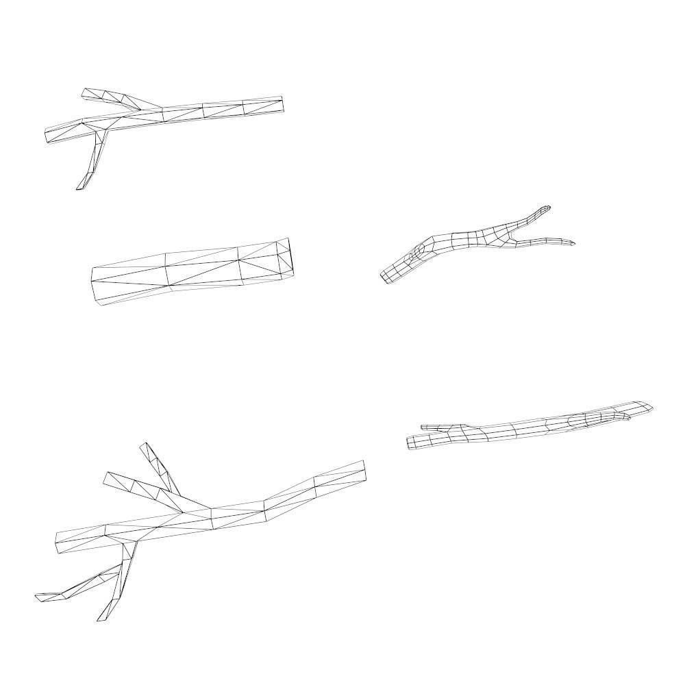 Tree branches toon 3d model free VR / AR / low-poly 3D model | CGTrader