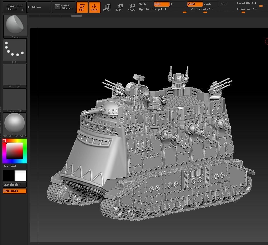 Imperial corp supreme tank 6mm size game 3D model 3D printable | CGTrader