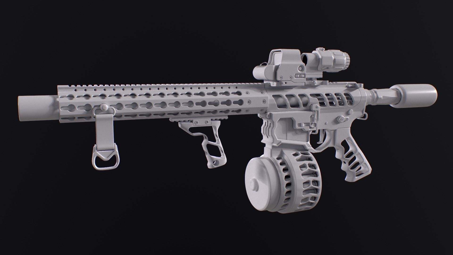 AR15 SKELETONIZED 3D model | CGTrader