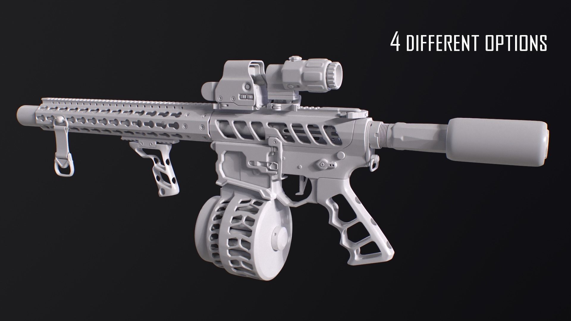 AR15 SKELETONIZED 3D model | CGTrader