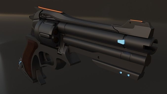 Revolver - Model and Textures Low-poly 3D model 3D model | CGTrader