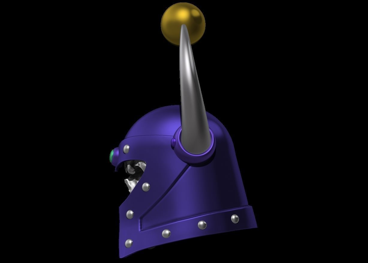 GREAT BLACK WIZARD SKELETOR HELMET 3D model 3D printable | CGTrader