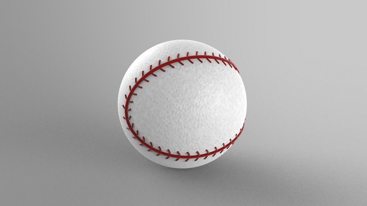 Softball baseball free 3D model | CGTrader