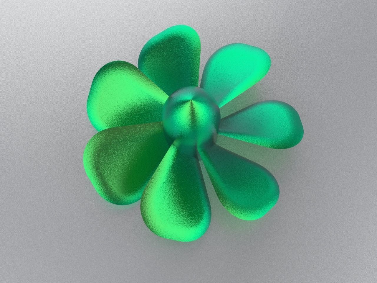 Propeller silver flower free 3D model | CGTrader