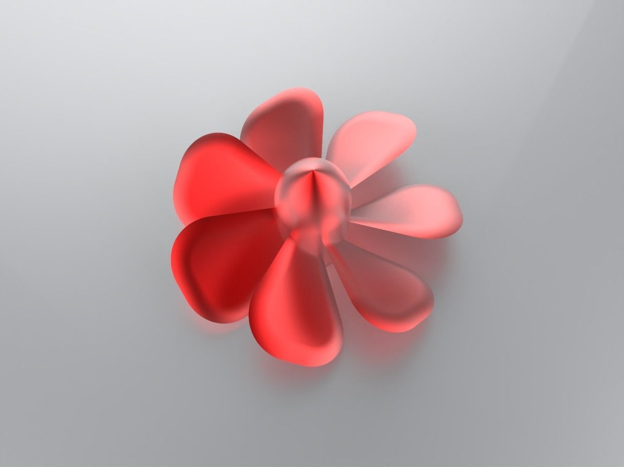 Propeller silver flower free 3D model | CGTrader