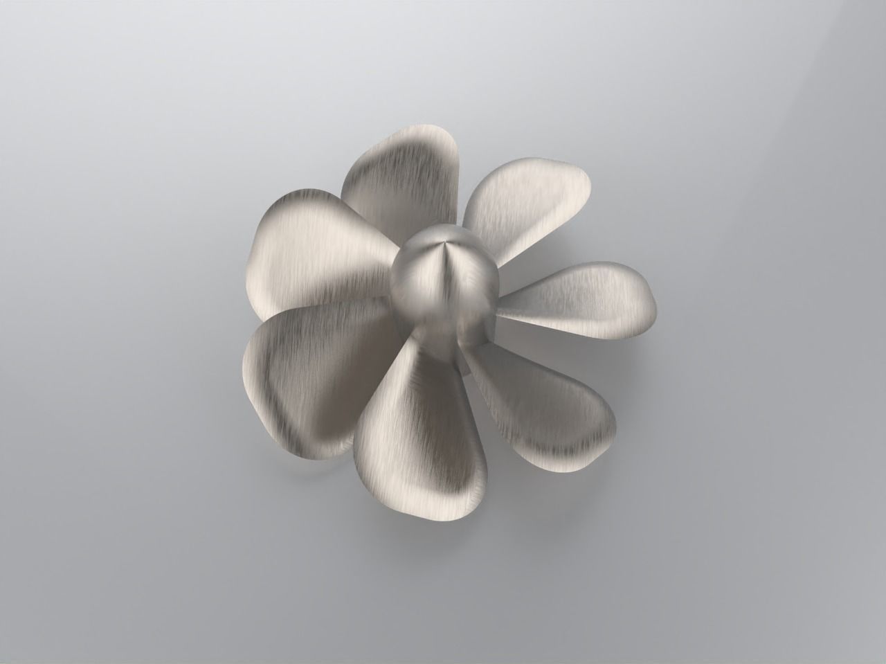 Propeller silver flower free 3D model | CGTrader