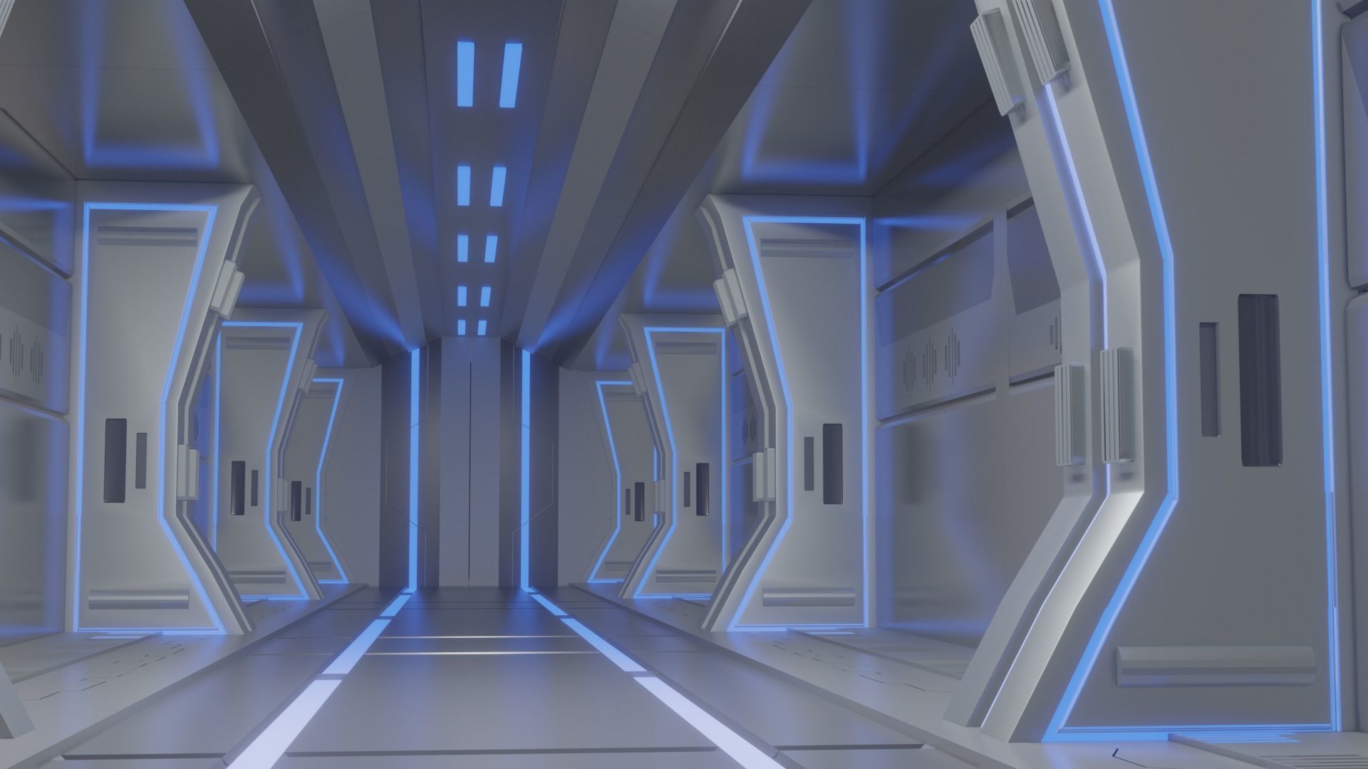 SCI FI Corridor 3D model | CGTrader