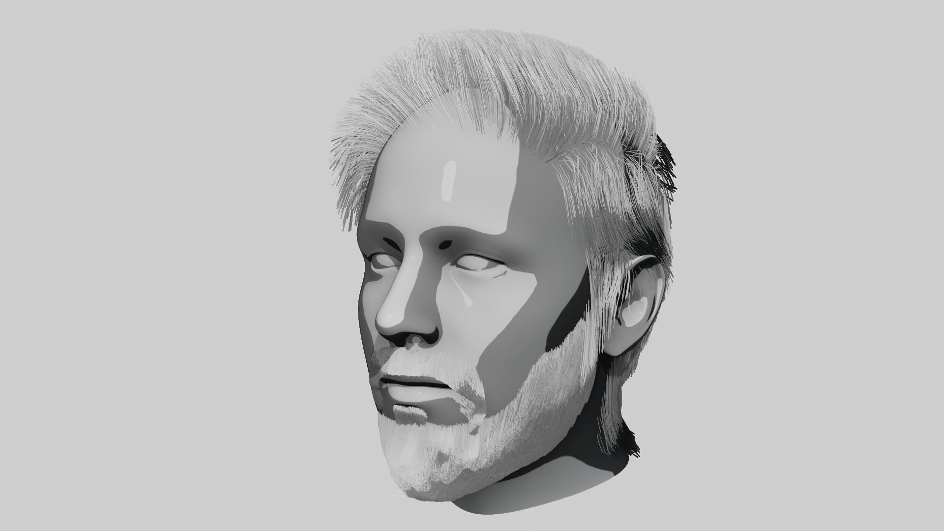 3D model Face with Hair VR / AR / low-poly | CGTrader