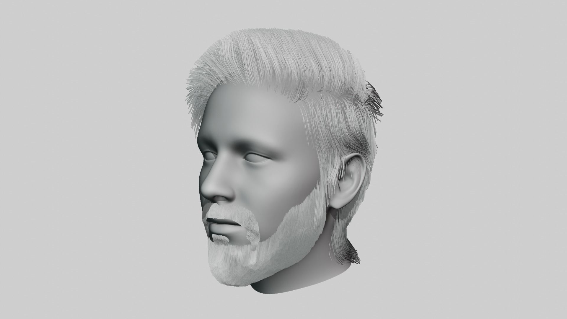 3D model Face with Hair VR / AR / low-poly | CGTrader