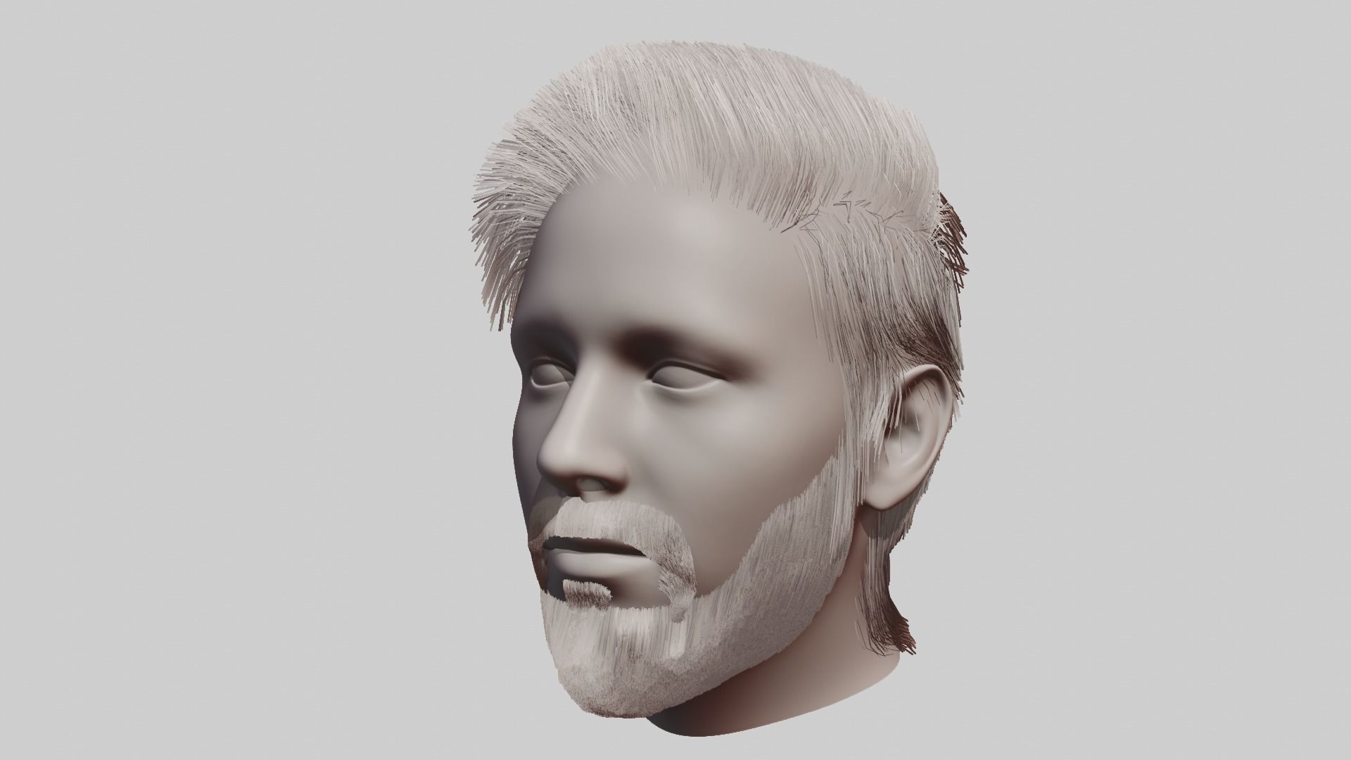 3D model Face with Hair VR / AR / low-poly | CGTrader
