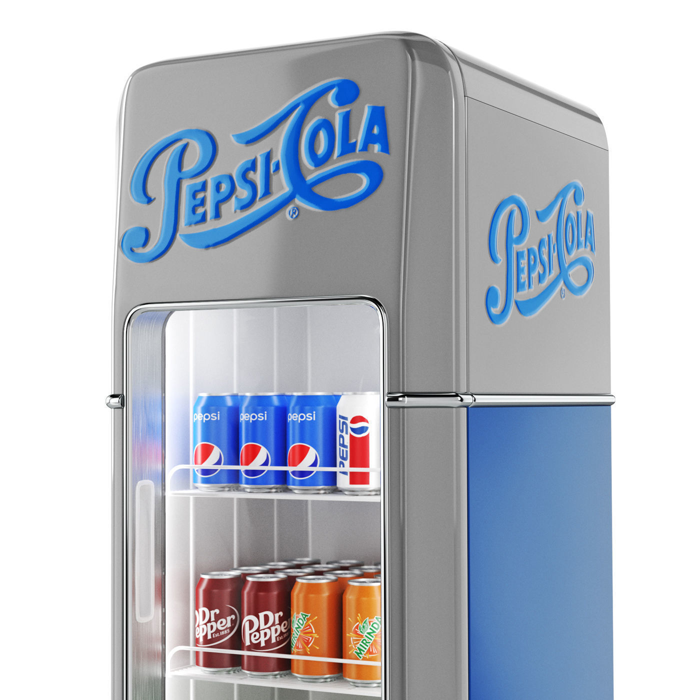 Fridge Retro Pepsi Cola 3D model | CGTrader