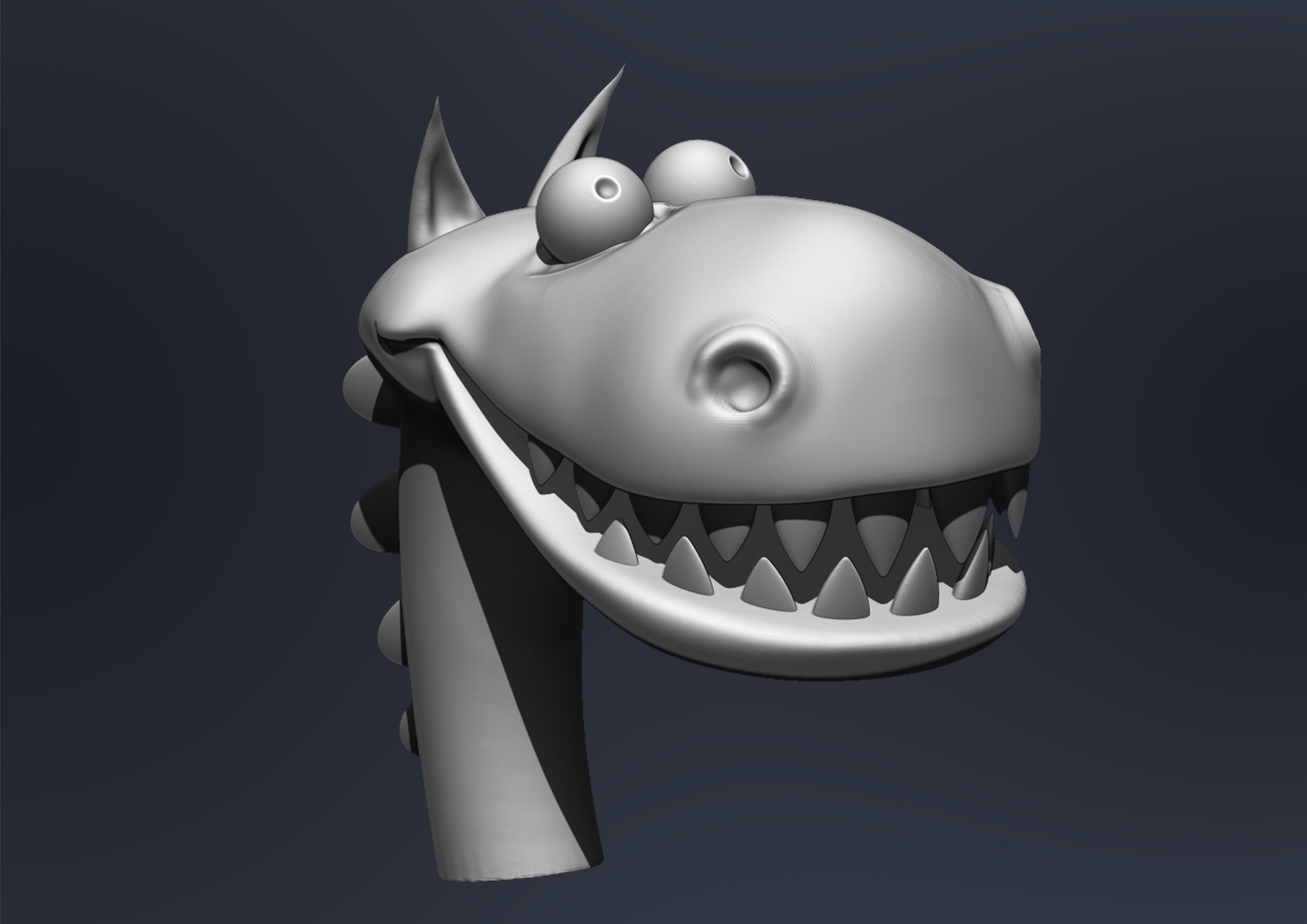 10 stylized dragon heads pack 3D model | CGTrader