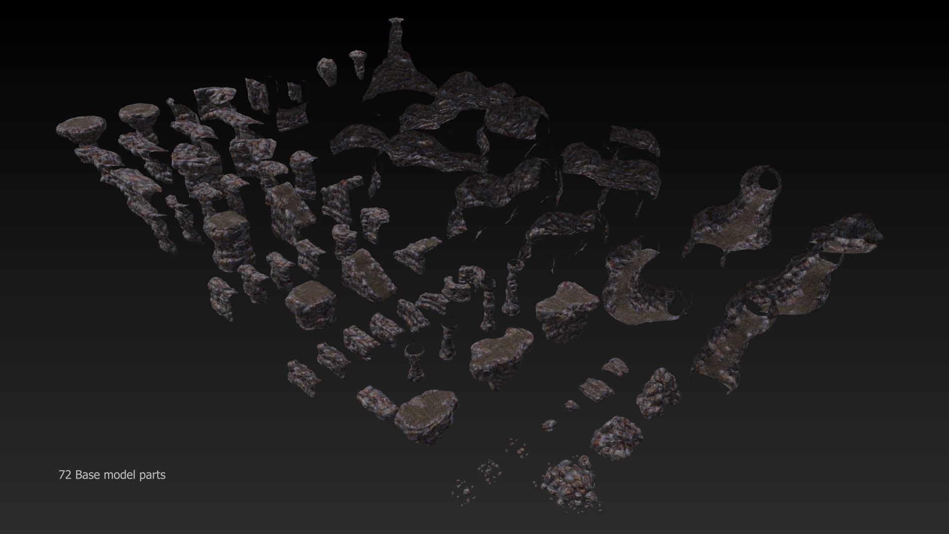 3D model Game ready Cave interior Tileset VR / AR / low-poly | CGTrader