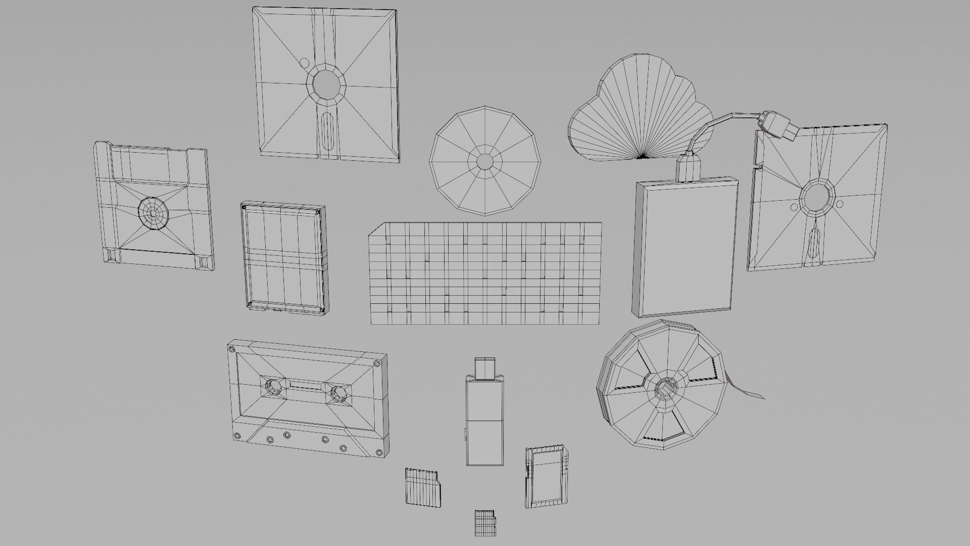 3D model Data Storage Pack VR / AR / low-poly | CGTrader