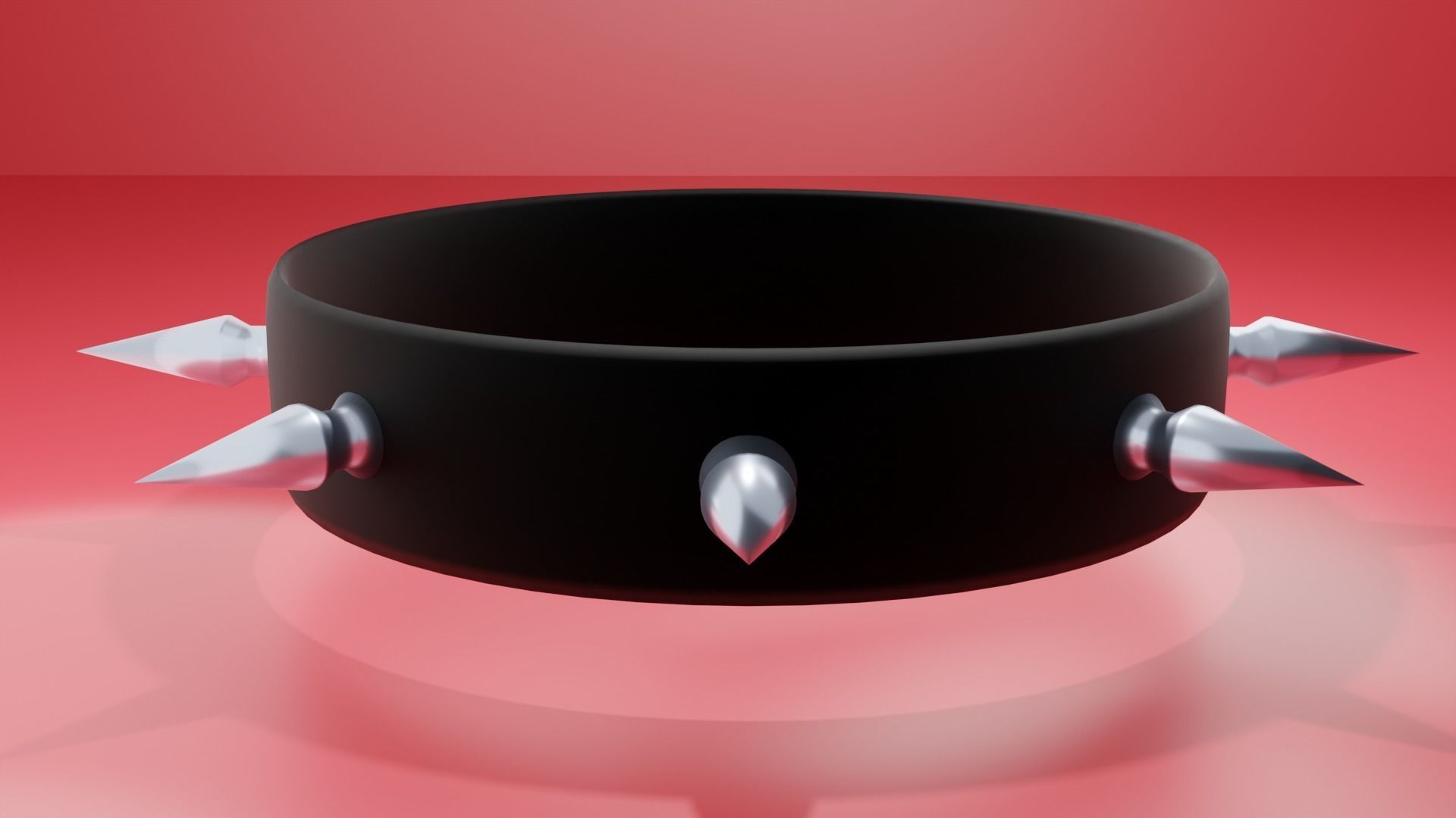 3D model Black Simple Spiked Collar Low Poly VR / AR / low-poly | CGTrader
