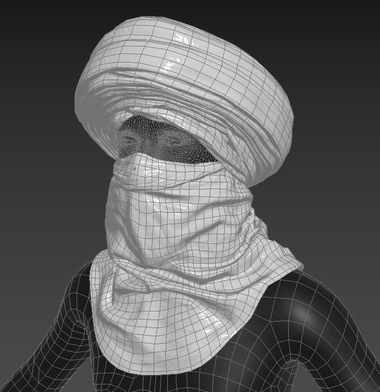 3D model Tagelmust Tuareg VR / AR / low-poly | CGTrader