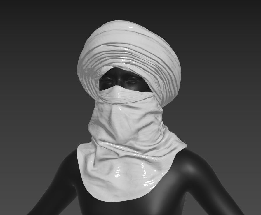 3D model Tagelmust Tuareg VR / AR / low-poly | CGTrader