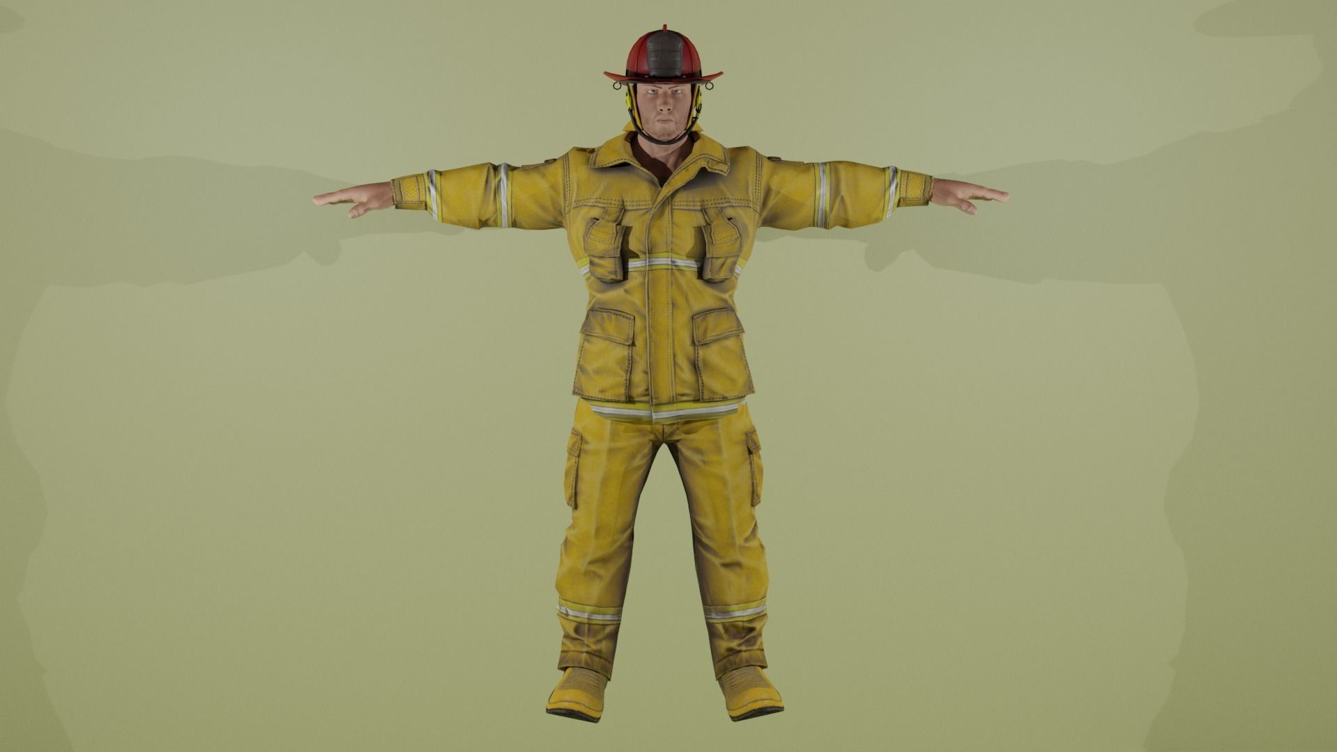 3D model Firefighter - Lowpoly - Rigged VR / AR / low-poly | CGTrader